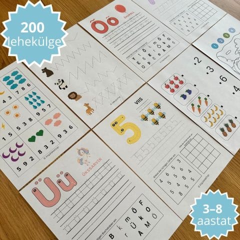Montessori Megapakk: Eesti tähestik, numbrid, matemaatika | Inspirea shop